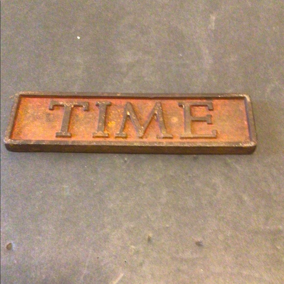 Antique | Other | Rare Cast Iron 2x8in Original Time Magazine Plaque ...